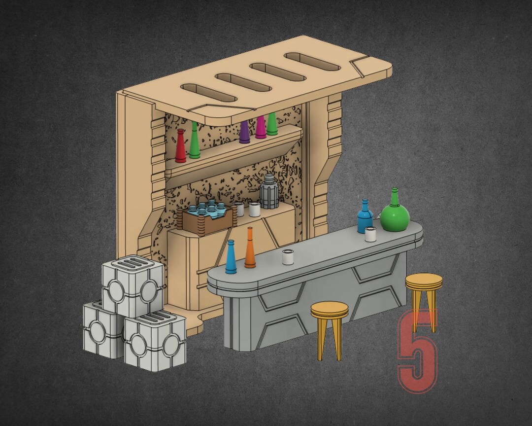 Diorama Cantina Bar STL Set - Vintage Series Scale - Etsy