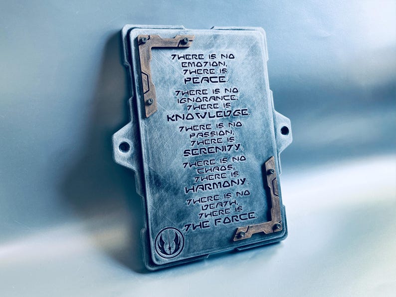 Jedi Code Wall Plaque - Wall Mount Panel - Etsy