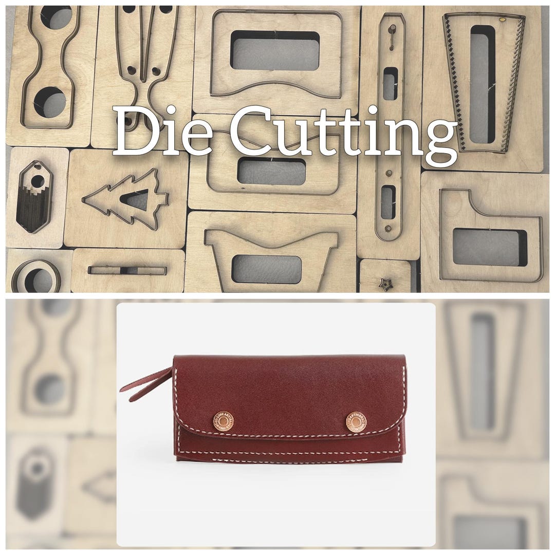 Long Wallet Die With Zipper Custom Leather Punch Die Set Leather ...