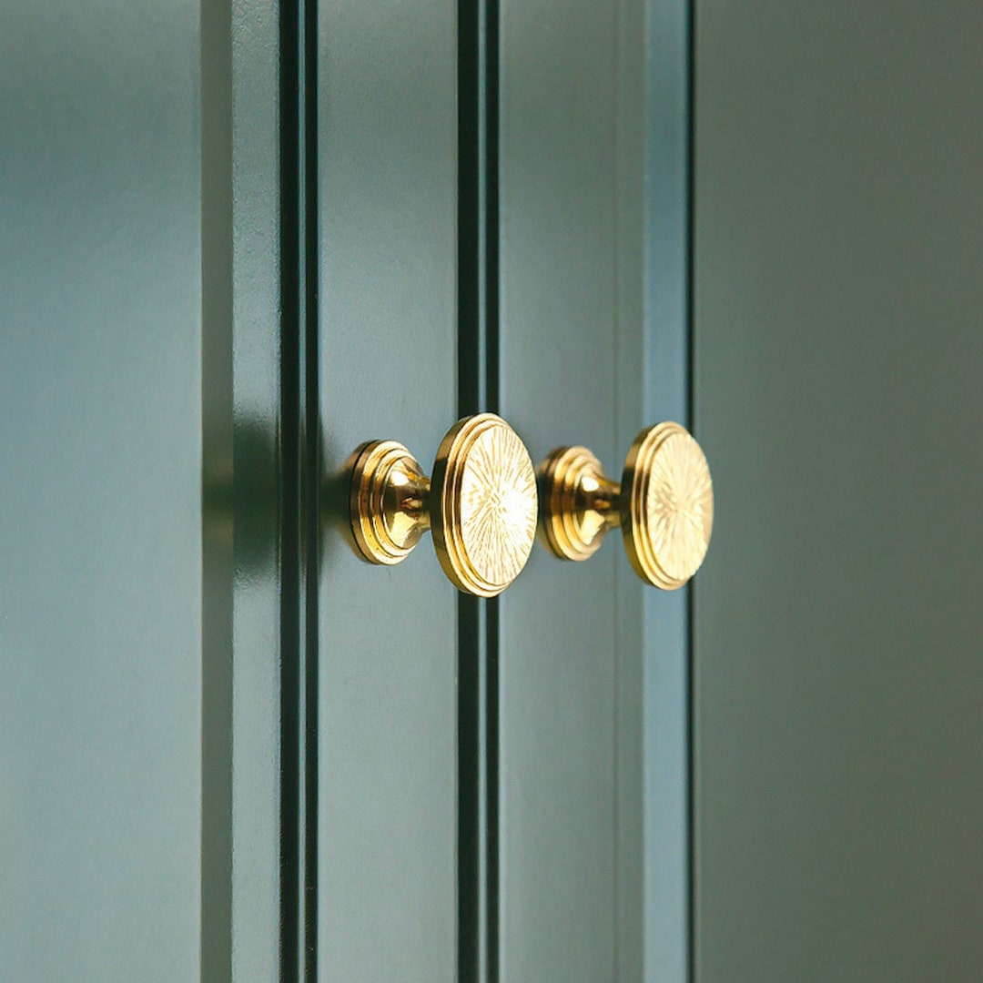 Hammered Brass Cabinet Knobs Gold Dresser Knobs Brass Drawer Knobs Decorative Knobs Closet Knobs ...