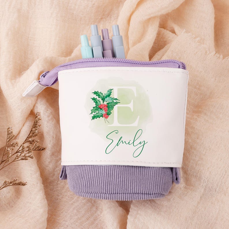 Custom Kids Name Pencil Case With Birthflower, Pop up Pencil Case ...