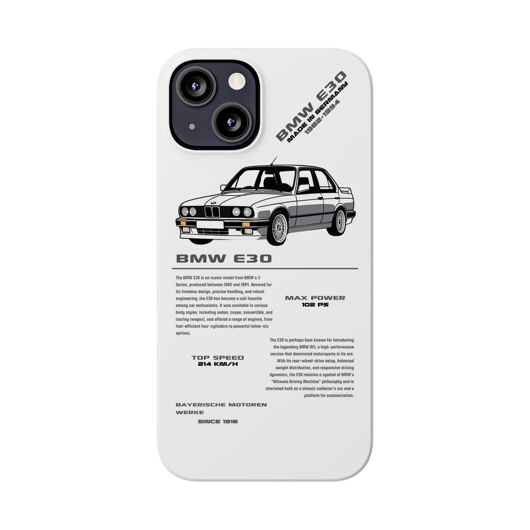 BMW E30 Phone Case for Iphone, Samsung, Google Pixel, Vintage Auto Phone Cover, Gift for Car ...