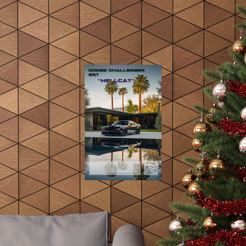 Dodge Challenger SRT Hellcat Wall Art Print, Matte Vertical Posters ...