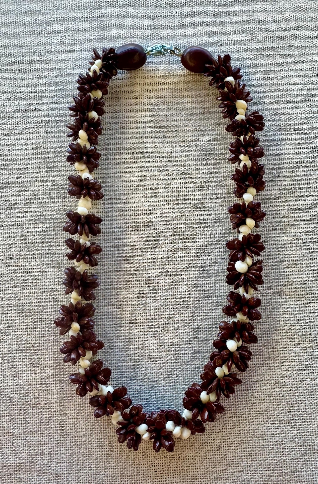 Koa Flower Seed Snail Shell Necklace All Natural Original Vintage ...