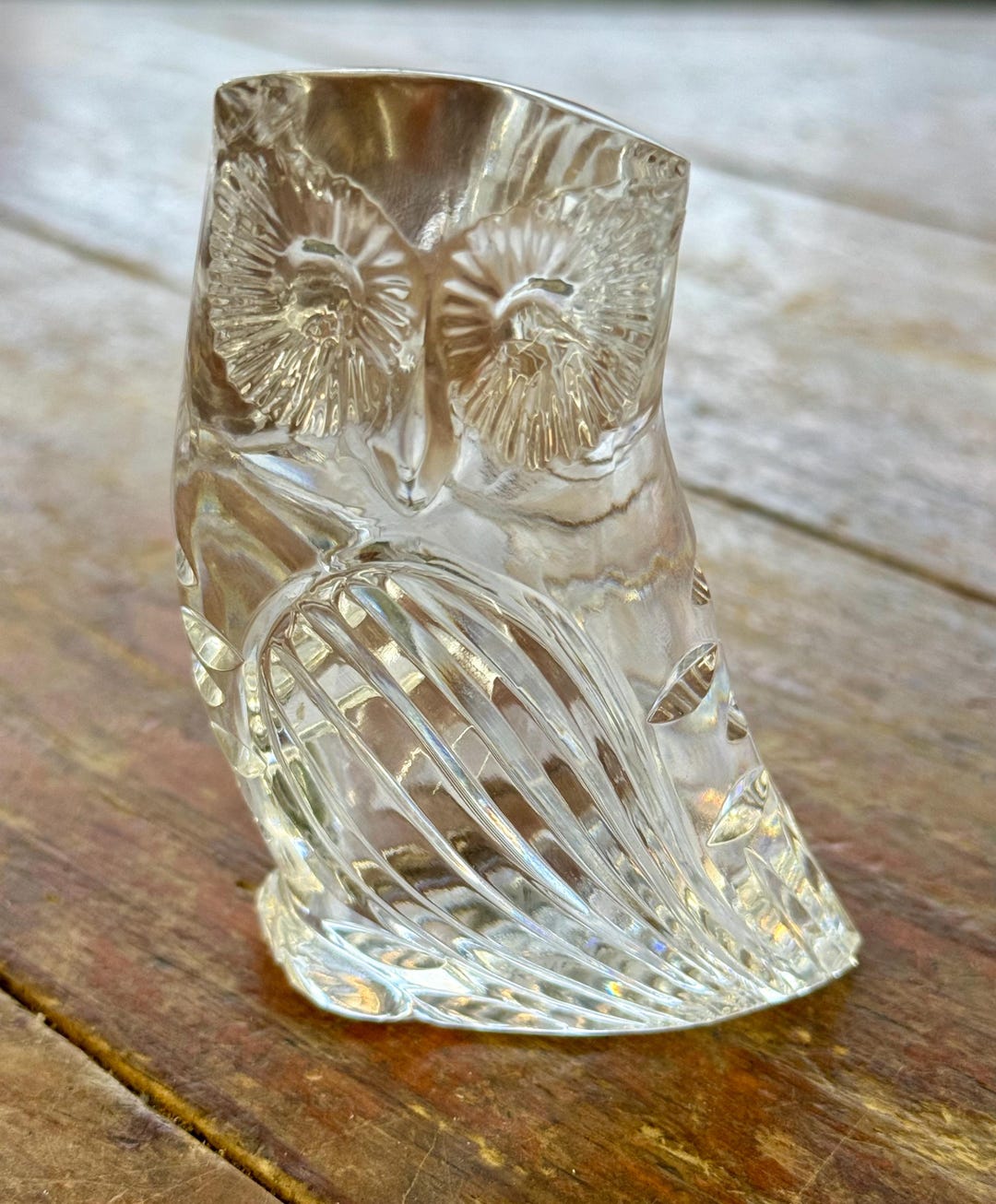 Waterford Crystal Owl Paperweight Collectible Mint - Etsy