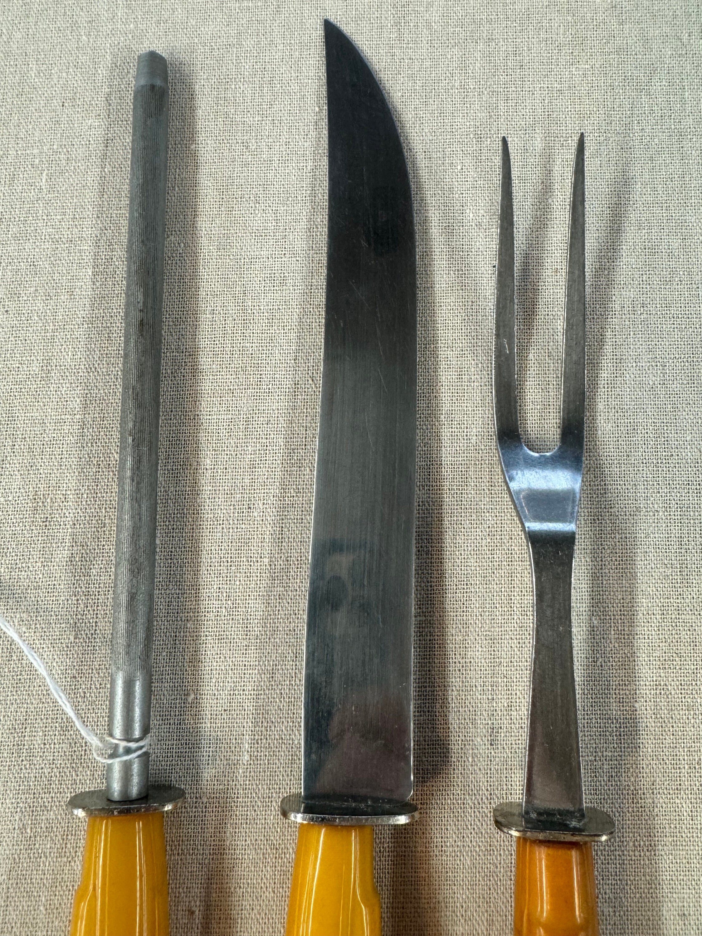 Butterscotch Bakelite Carving Set - Etsy