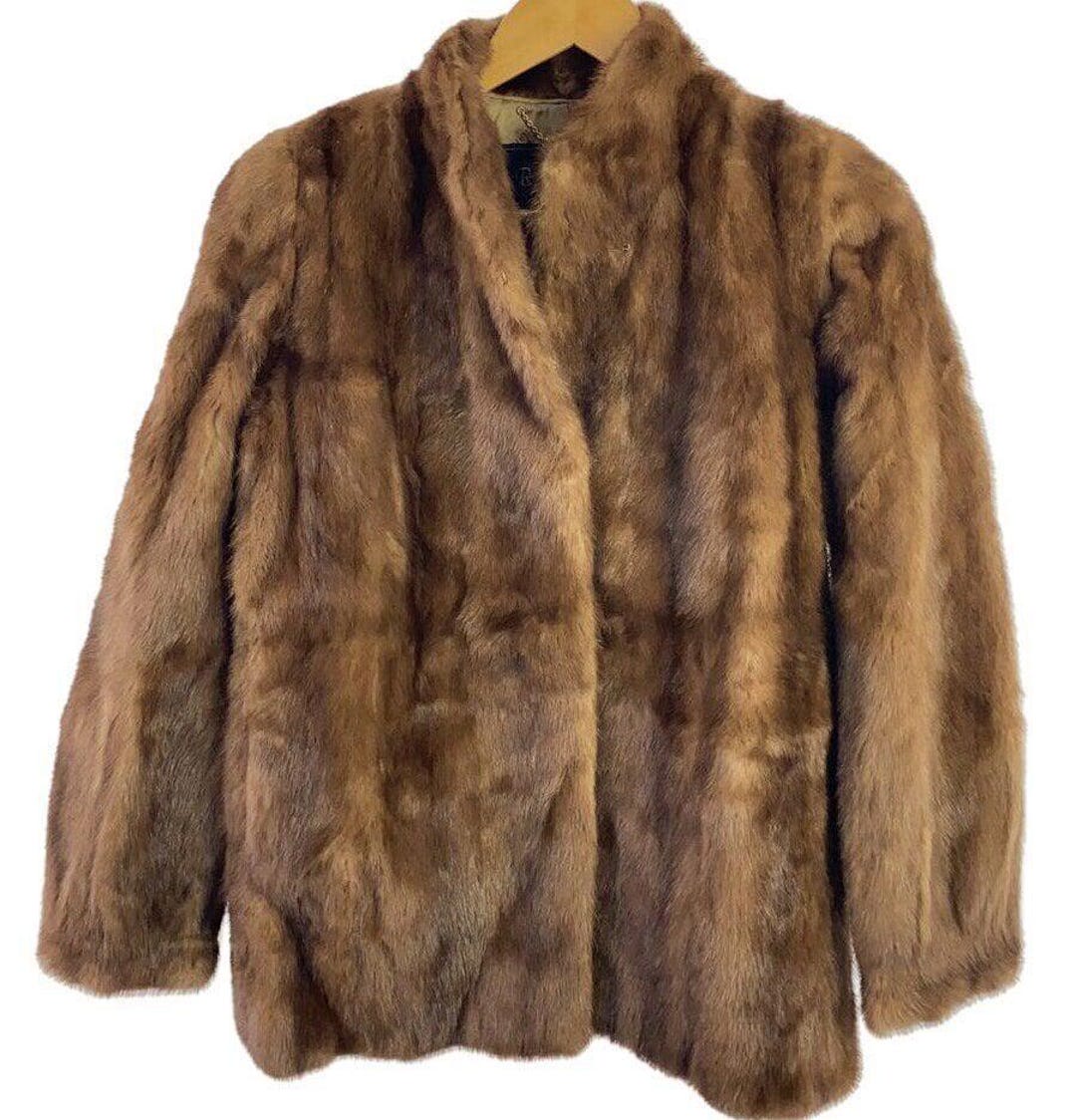 Rambulton Small Real Mink Fur Coat Light Brown Fur Coat Caramel Blonde ...