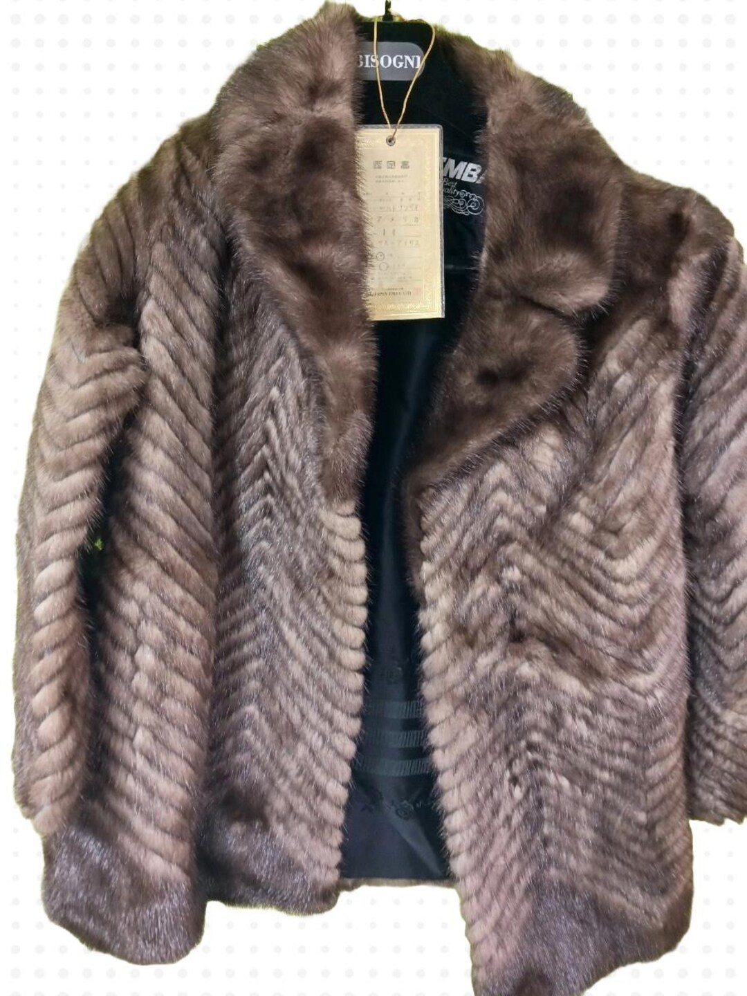 EMBA Small Blue Iris Mink Fur Coat Brown Mink Fur Jacket Spring Autumn ...