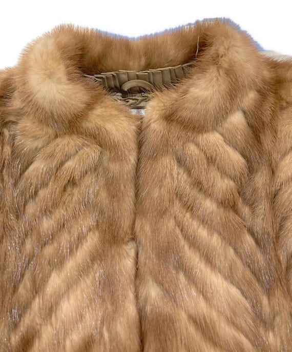 SAGA MINK jacket Japanese real mink fur coat caramel … - Gem