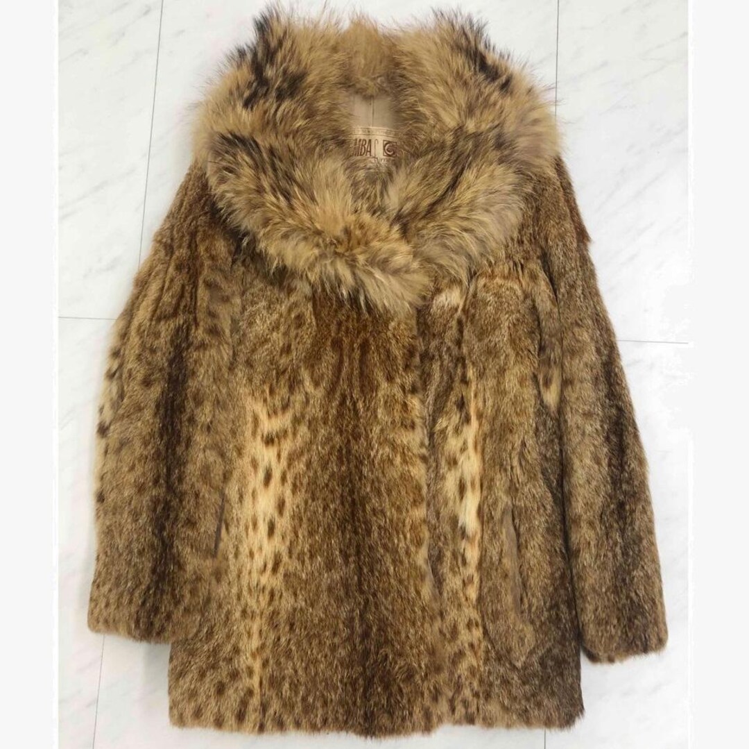 EMBA Real Mink & Fox Fur Coat Vintage Leopard Fur Coat Leopard Print ...