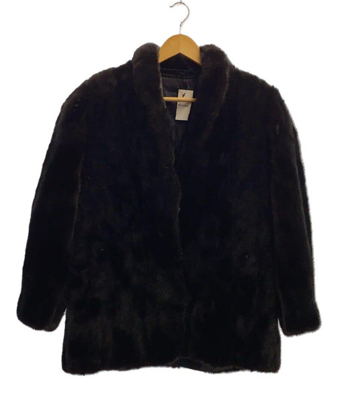 SAGA MINK Real Mink Black Brown Fur Coat Dark Real Fur Coat Mink Fur ...