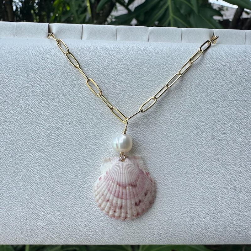 Scallop Shell Necklace - Etsy
