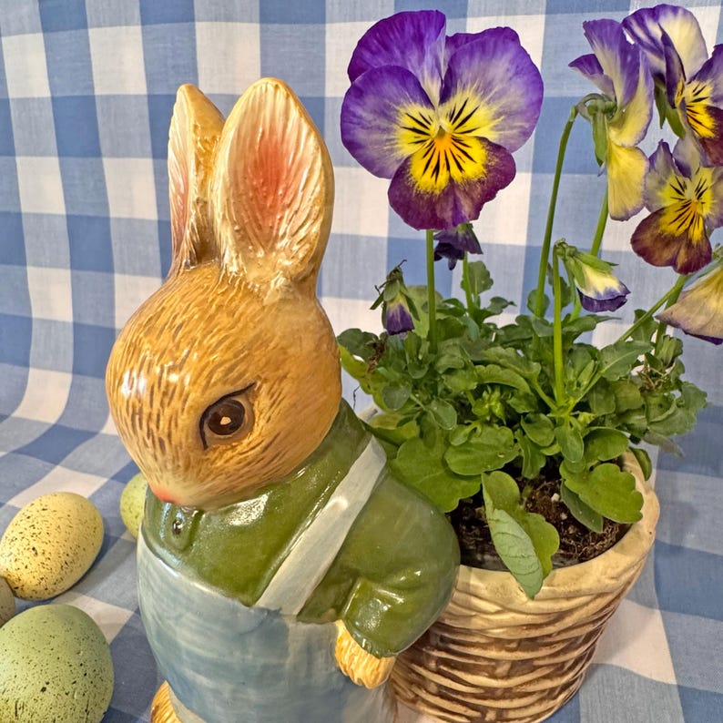Bunny Rabbit Planter Flower Pots | Peter Rabbit | Your Choice of 2 ...