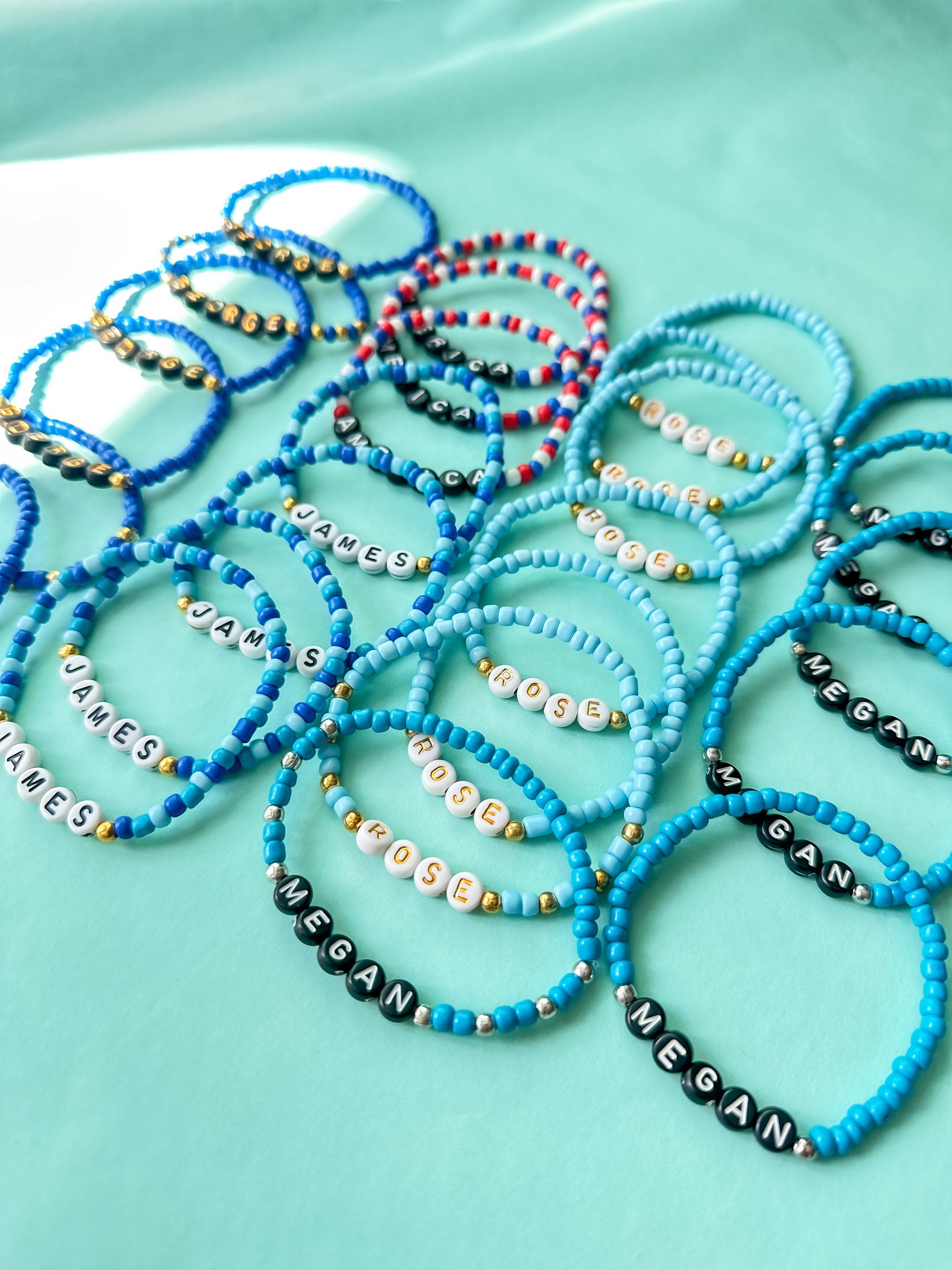 1-25-100-200-1000 Custom Friendship Bracelets, Bulk Team Bracelet ...