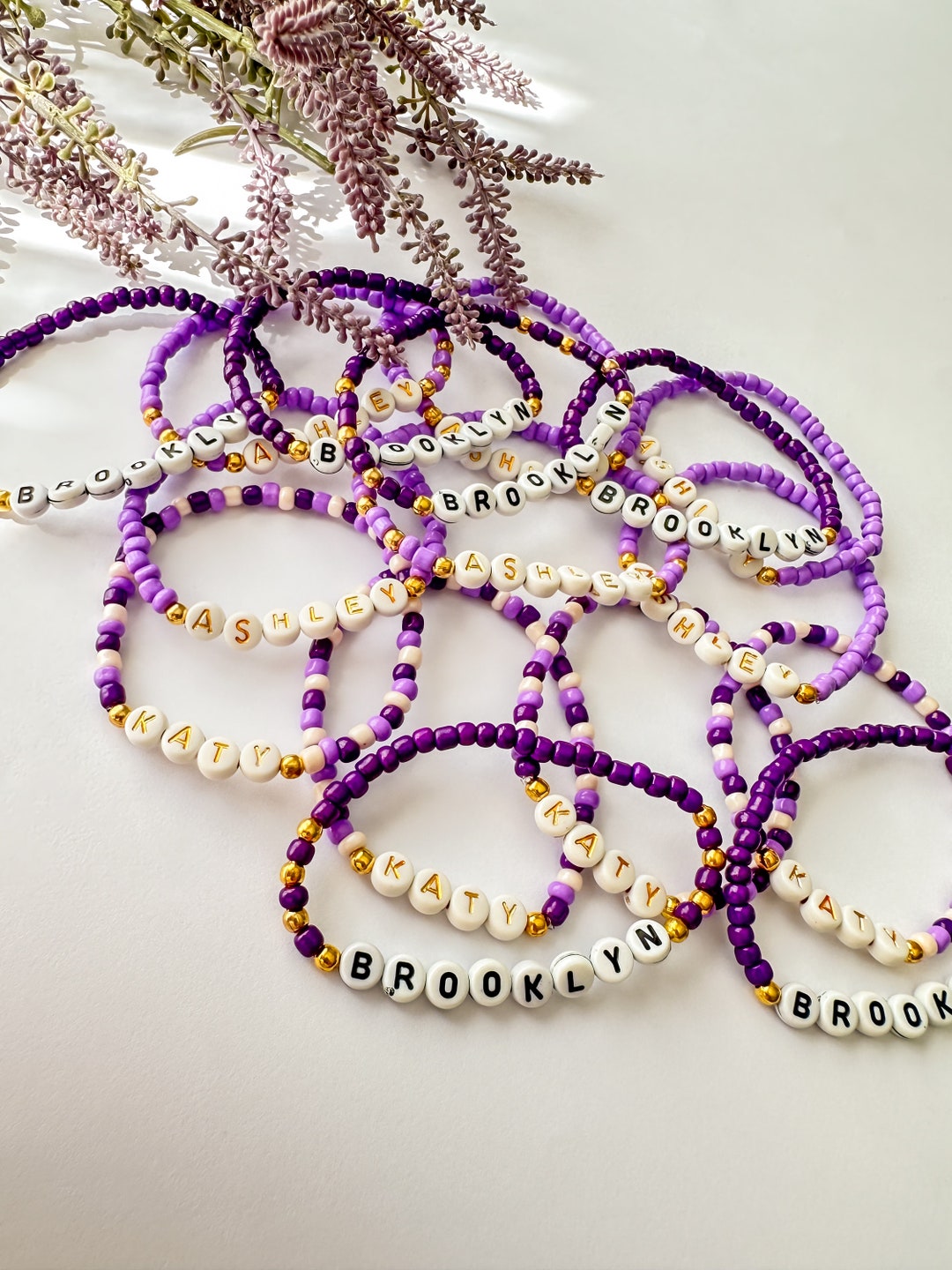 1-25-50-100-200-1000 Custom Friendship Bracelet, Bead Bracelets, Bulk ...