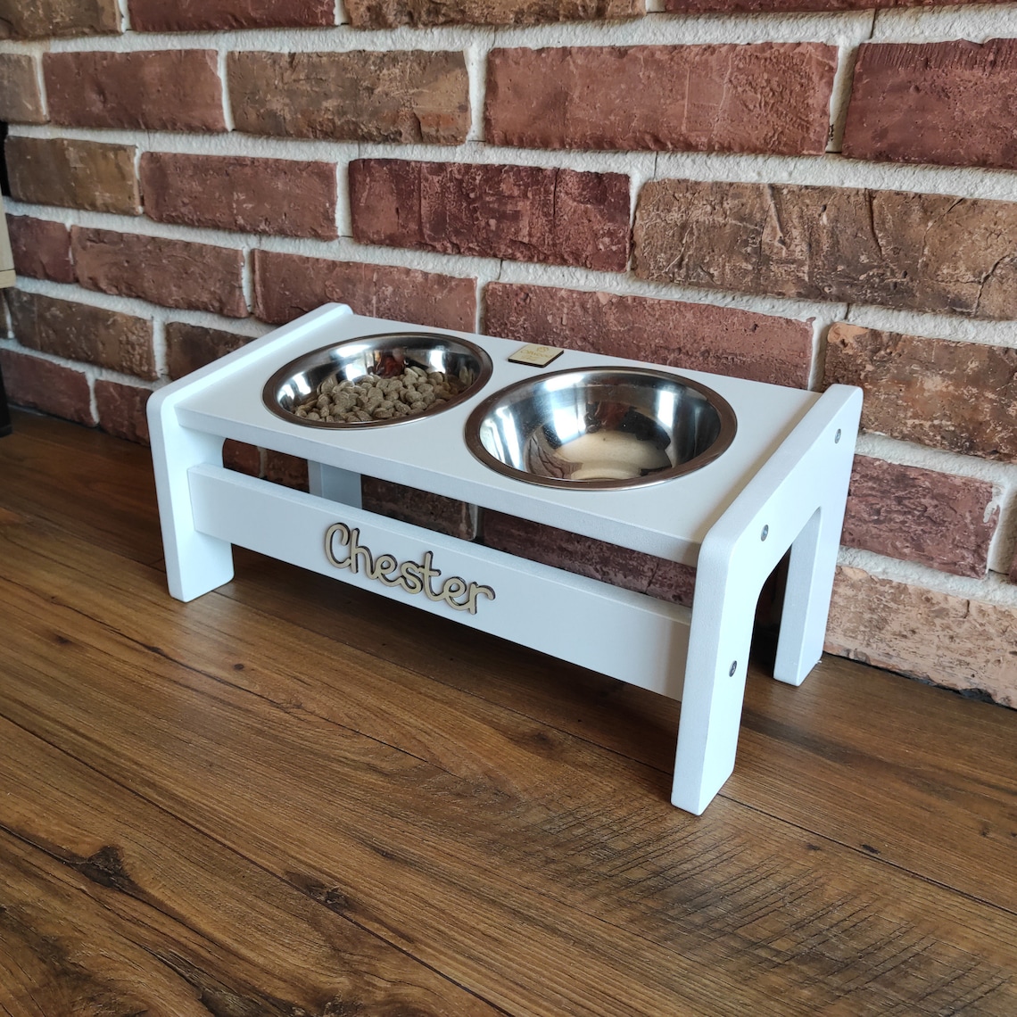 Raised Dog Bowl Stand, Elevated Pet Bowl Feeder, Personalized Dog Bowl ...