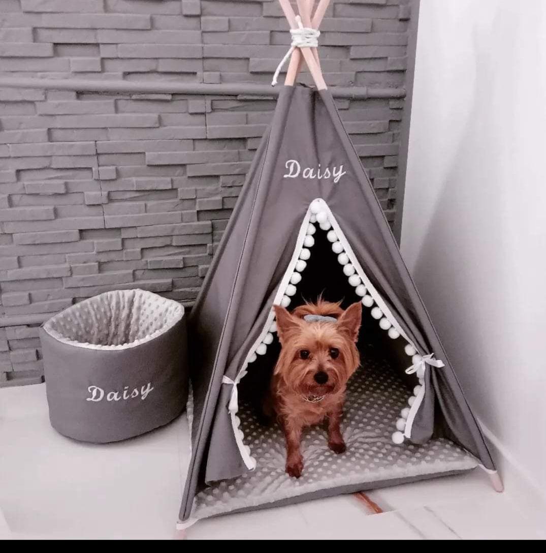 Personalized Pet Teepee, Pet Tipi, Dog Teepee, Boho Dog House, Cat Tipi ...