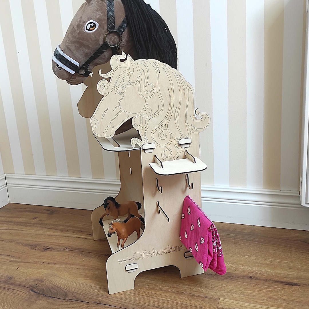 Hobby Horse Stall Barn With Hangers , Wooden Stable for Hobby Horse ...