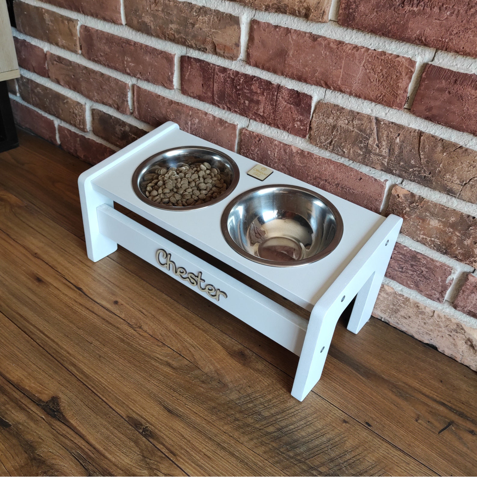 Raised Dog Bowl Stand, Elevated Pet Bowl Feeder, Personalized Dog Bowl ...