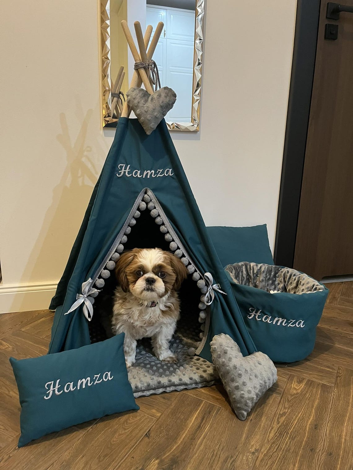 Personalized Pet Teepee, Pet Tipi, Dog Teepee, Boho Dog House, Cat Tipi ...