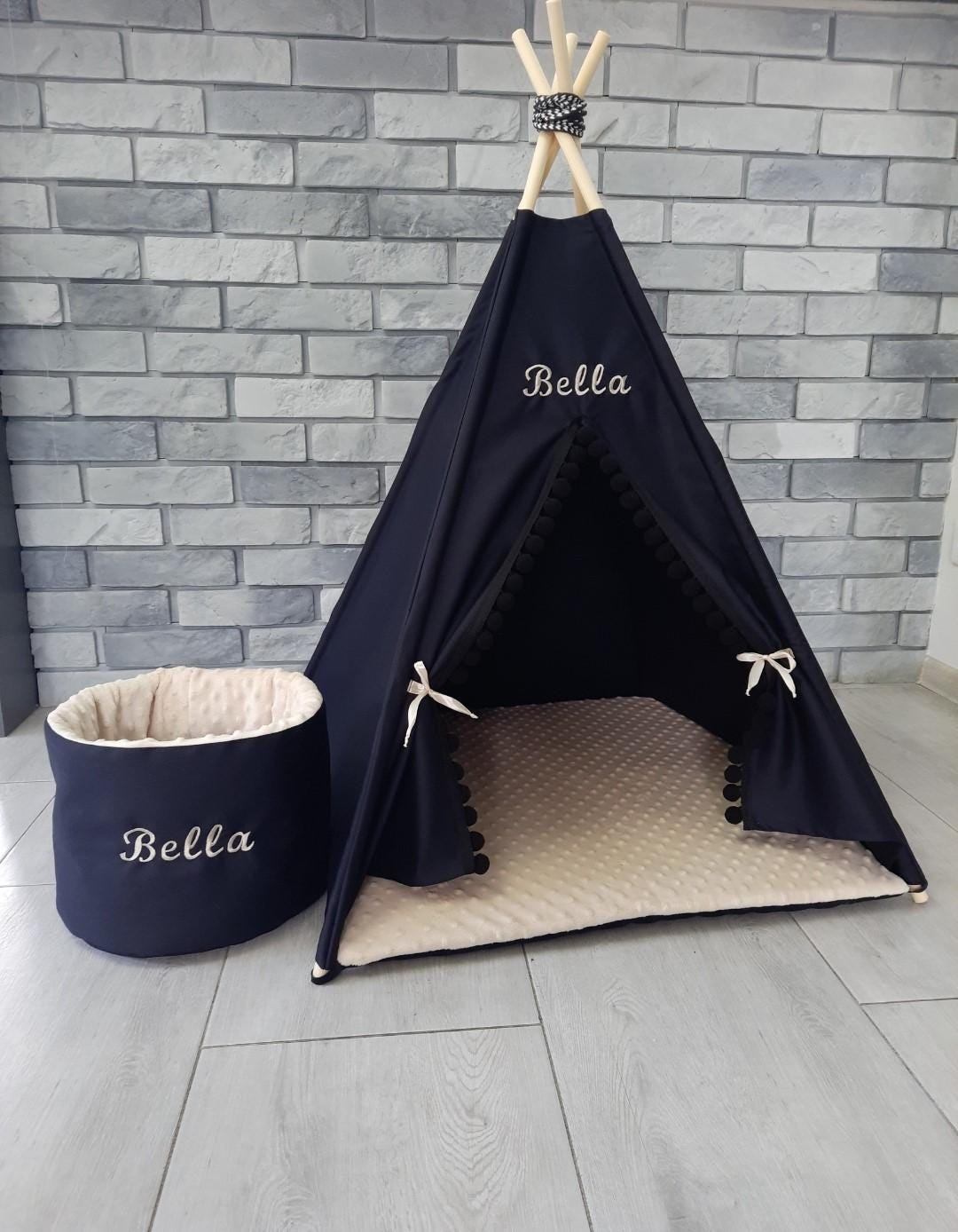 Personalized Pet Teepee, Pet Tipi, Dog Teepee, Boho Dog House, Cat Tipi ...