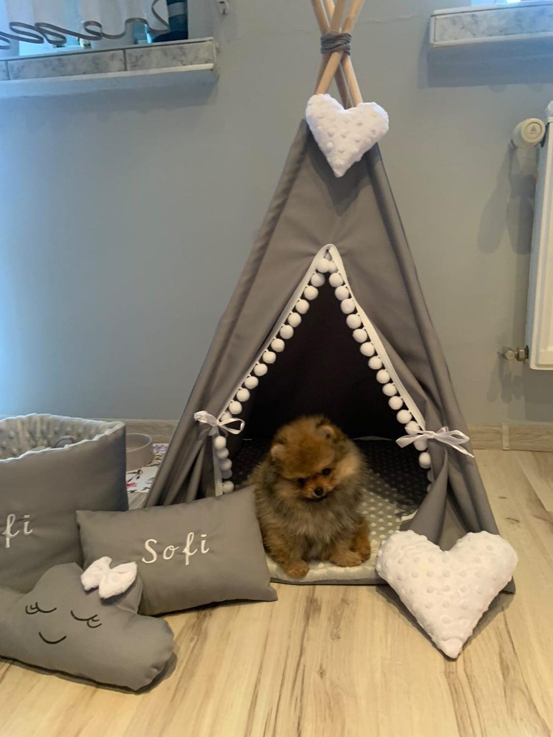 Personalized Pet Teepee, Pet Tipi, Dog Teepee, Boho Dog House, Cat Tipi ...