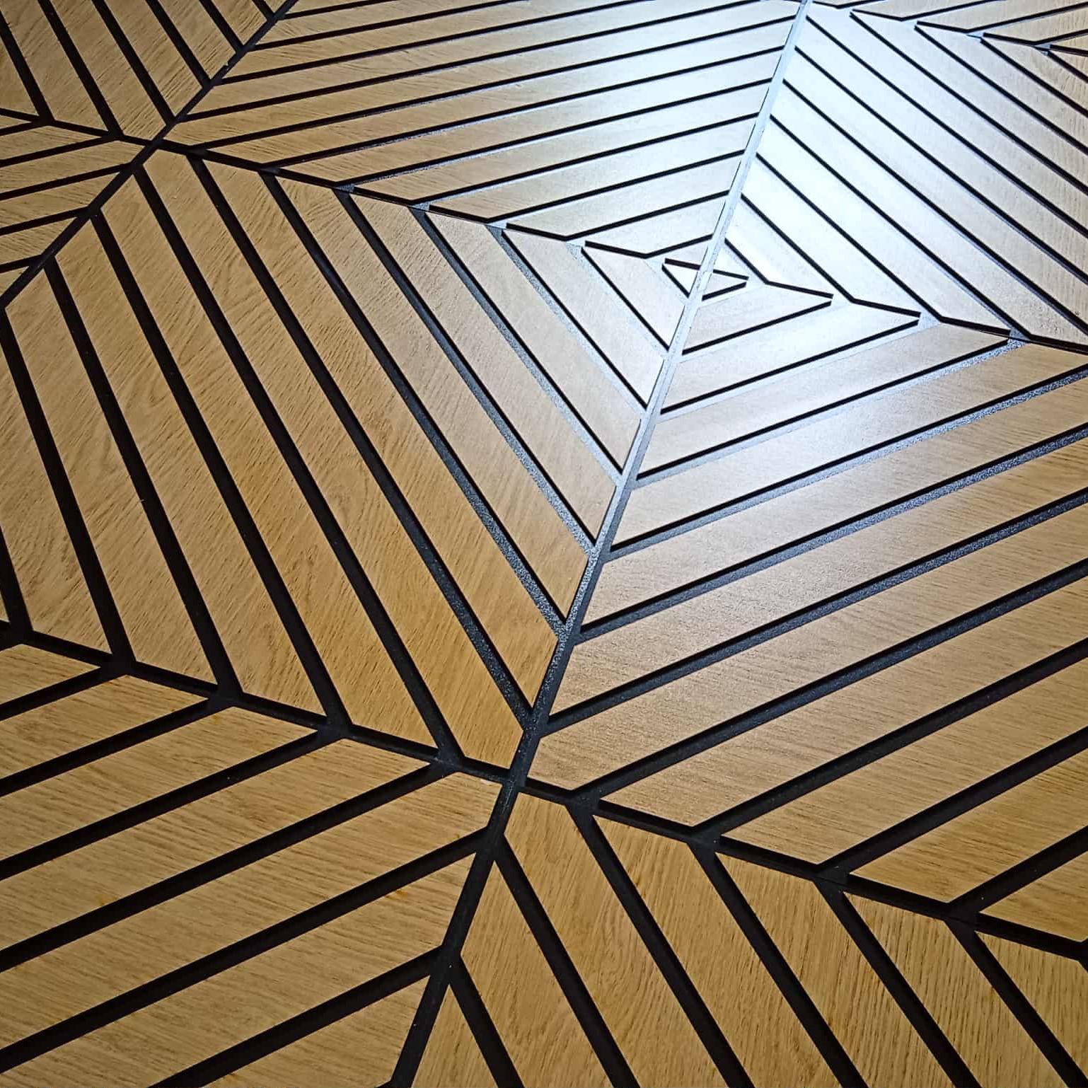 Oak Lamella 3D Wall Panel: Modern Art Deco Black HDF Decor - Etsy