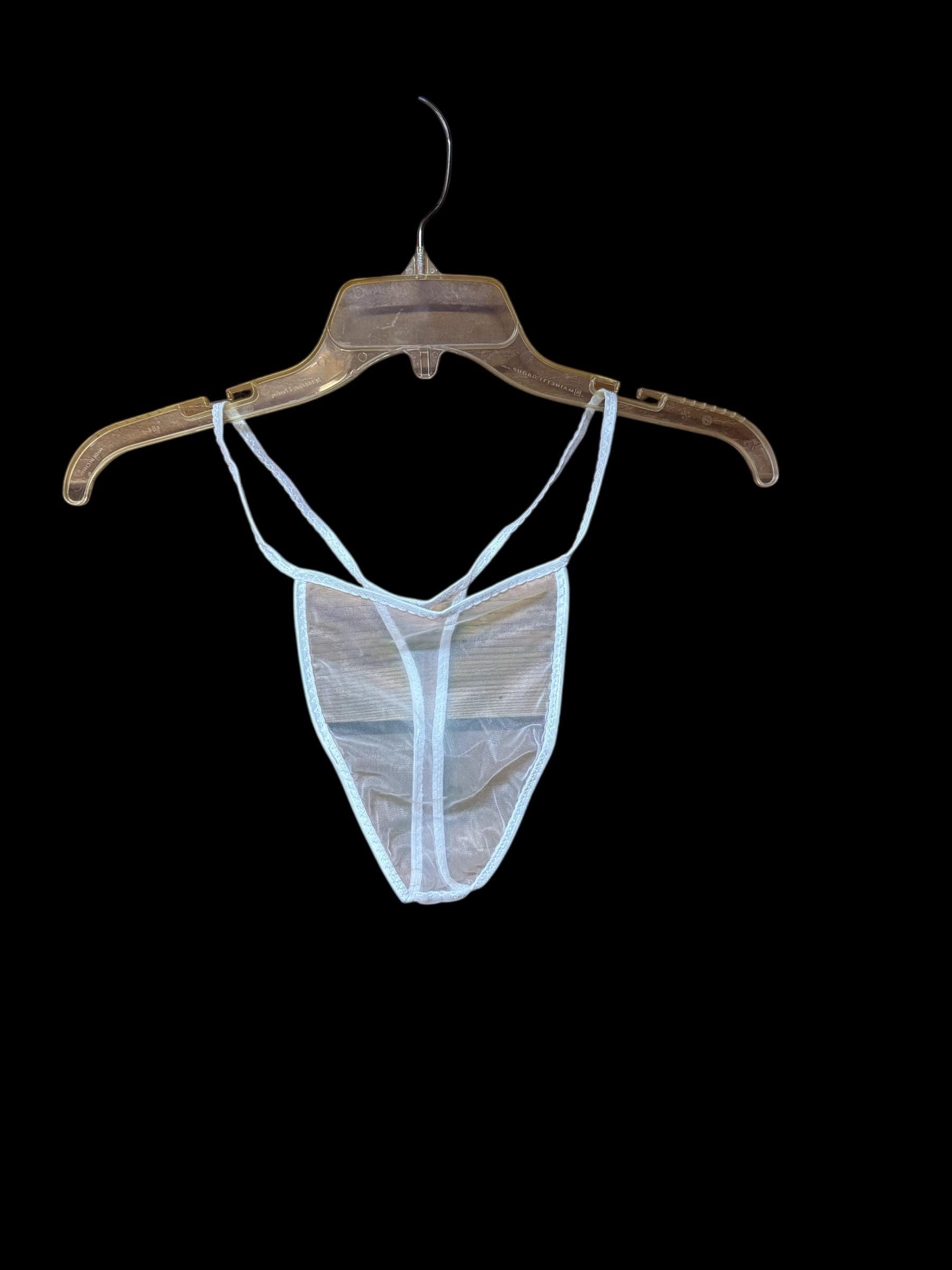 Men's White Chiffon Thong - Etsy