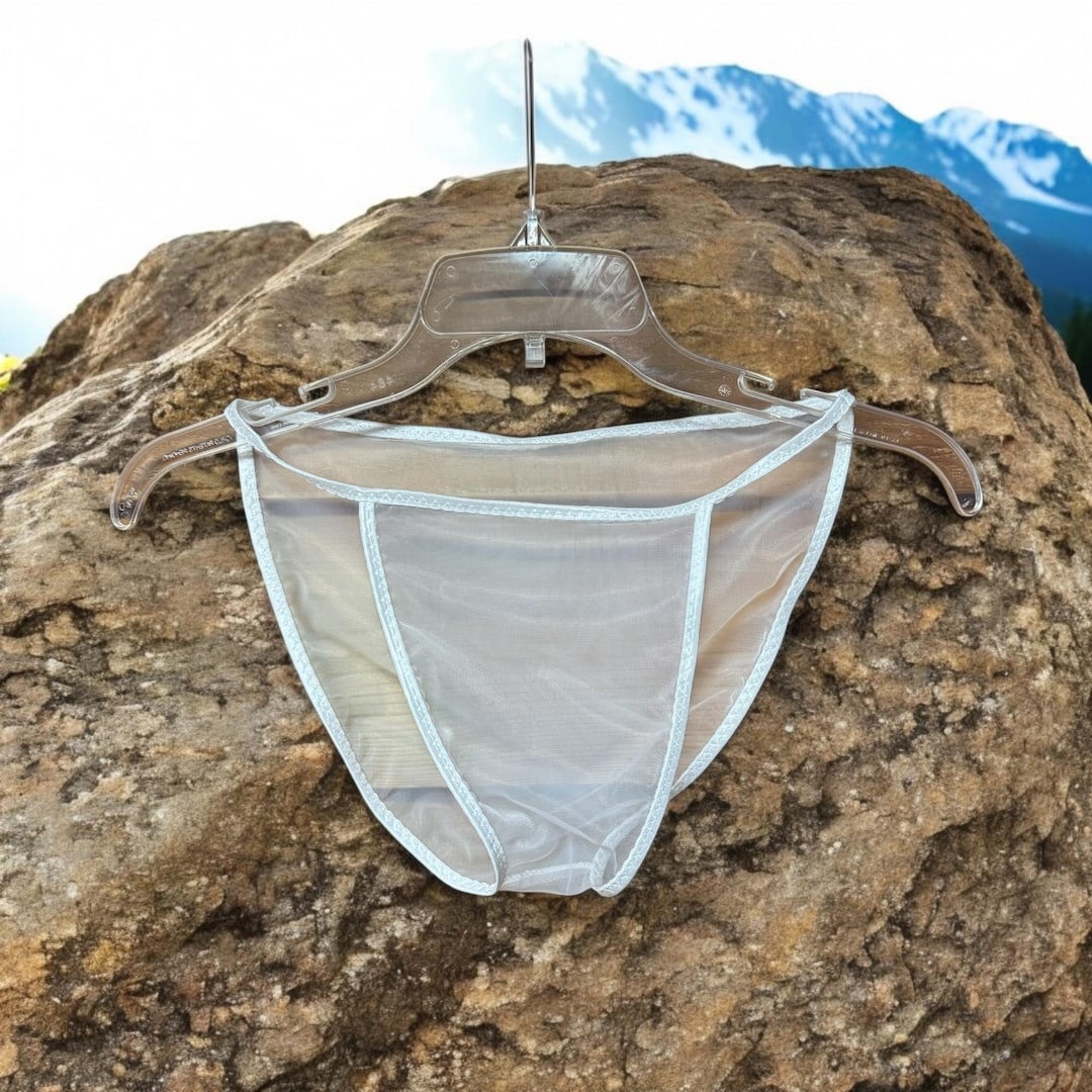 White Chiffon Men's Riviera Briefs | Sheer No-pouch Underwear for ...