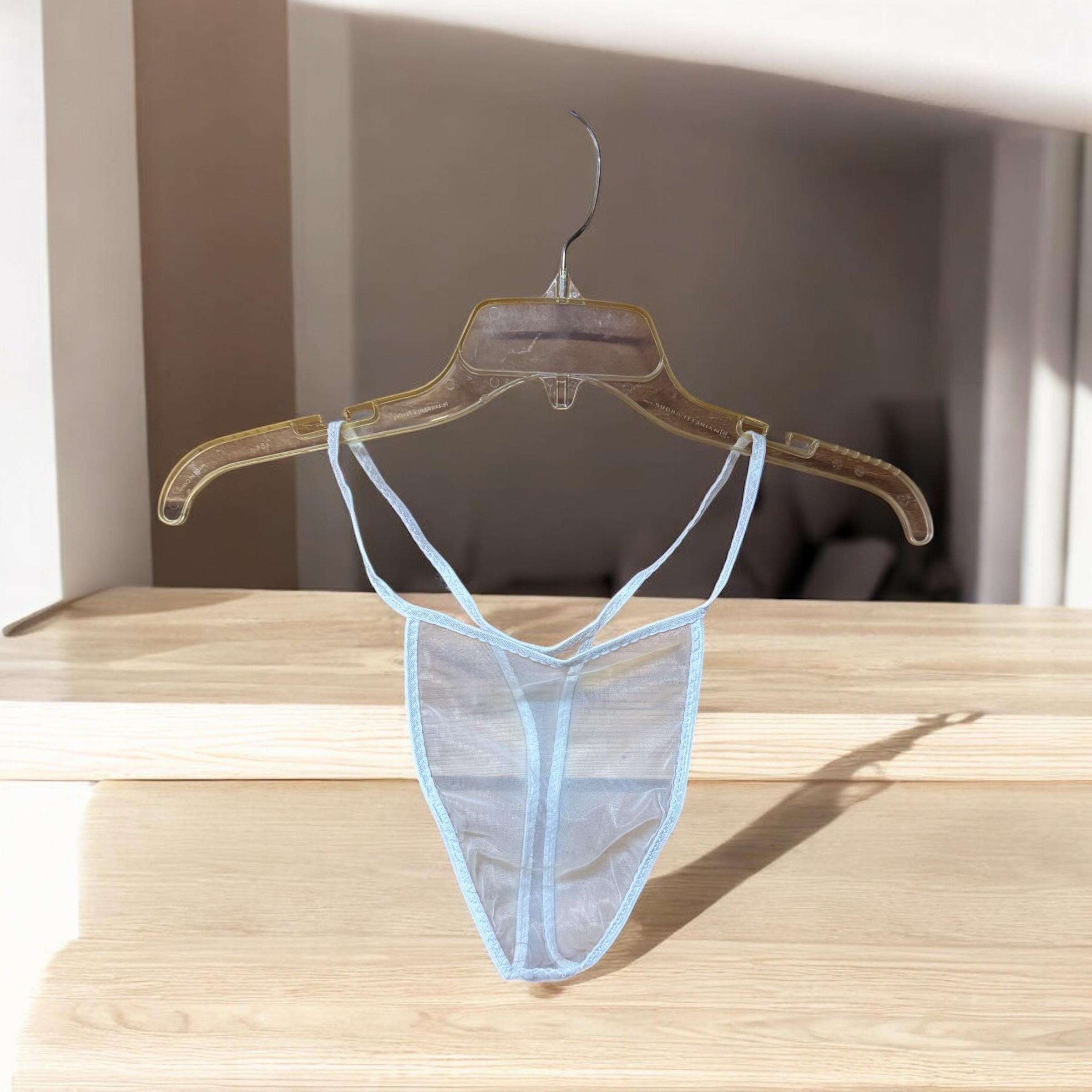 Men's White Chiffon Thong - Etsy