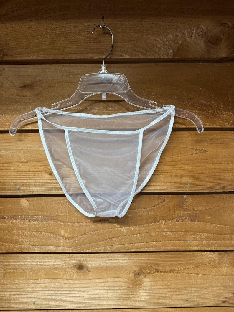 White Chiffon Men's Riviera Briefs | Sheer No-pouch Underwear for ...
