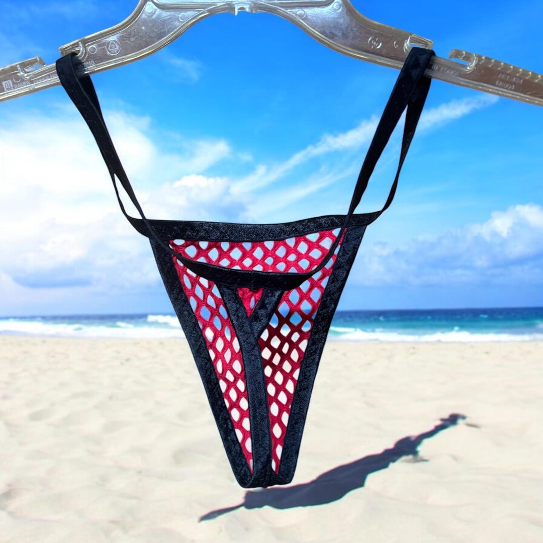 Men's Red Mesh Micro Thong Underwear - Sexy and Breathable - Etsy