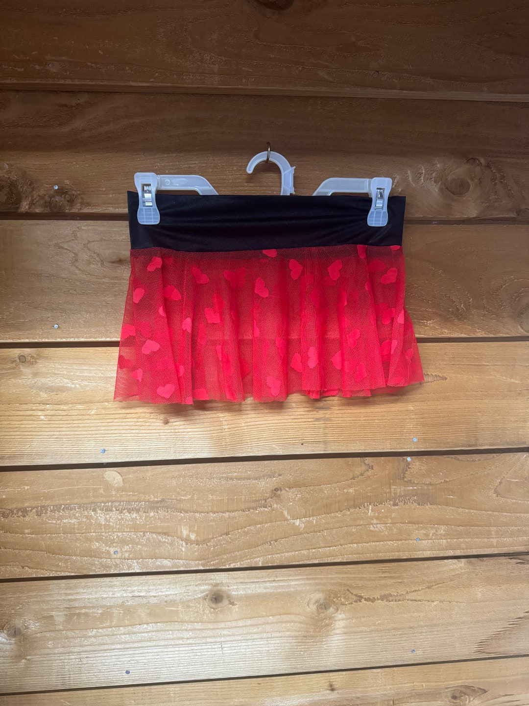 Red Mesh Micro Mini Skirt - Etsy