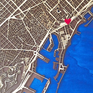 NYC Customized Wooden Map, Any City Custom Cartography, Laser Cut New ...