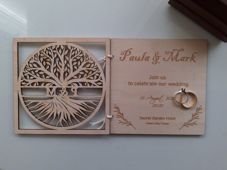 Tree of Life Wedding Invitation Card, Forest Wedding, Environmentally ...