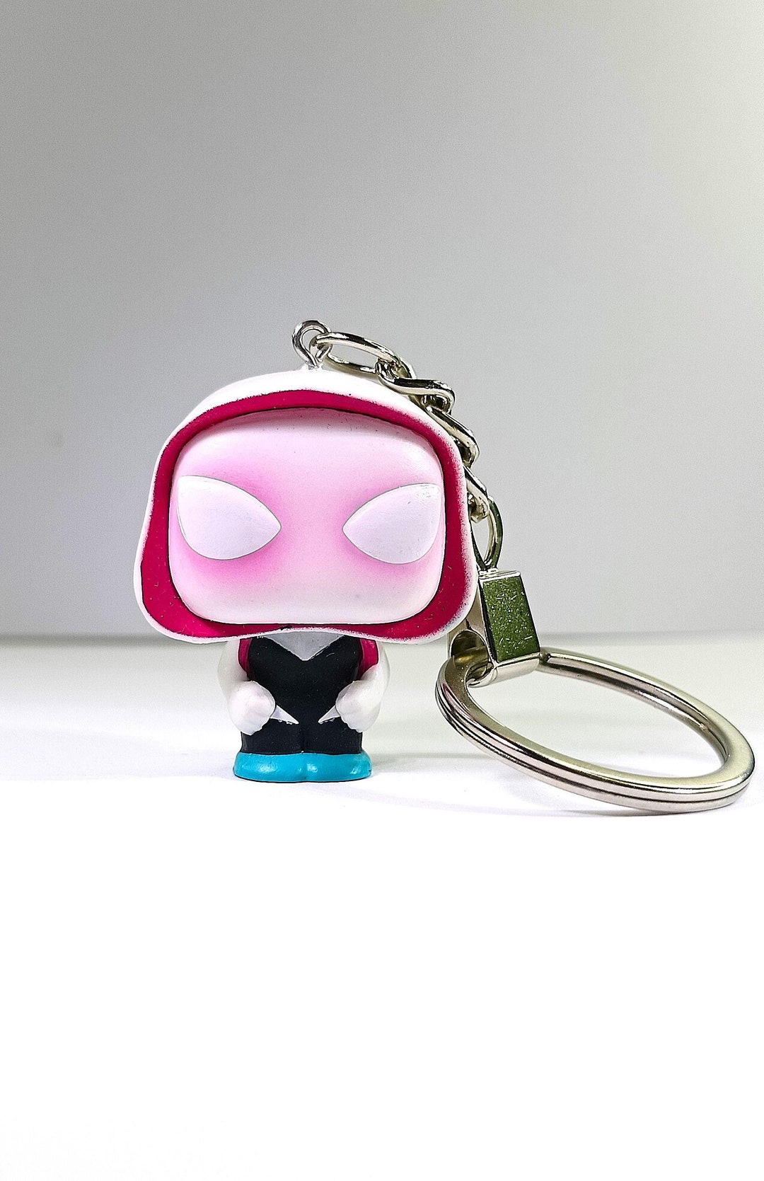 Superhero Spider Gwen Spiderman Keychain, Backpack Bag Accessory, Gift ...