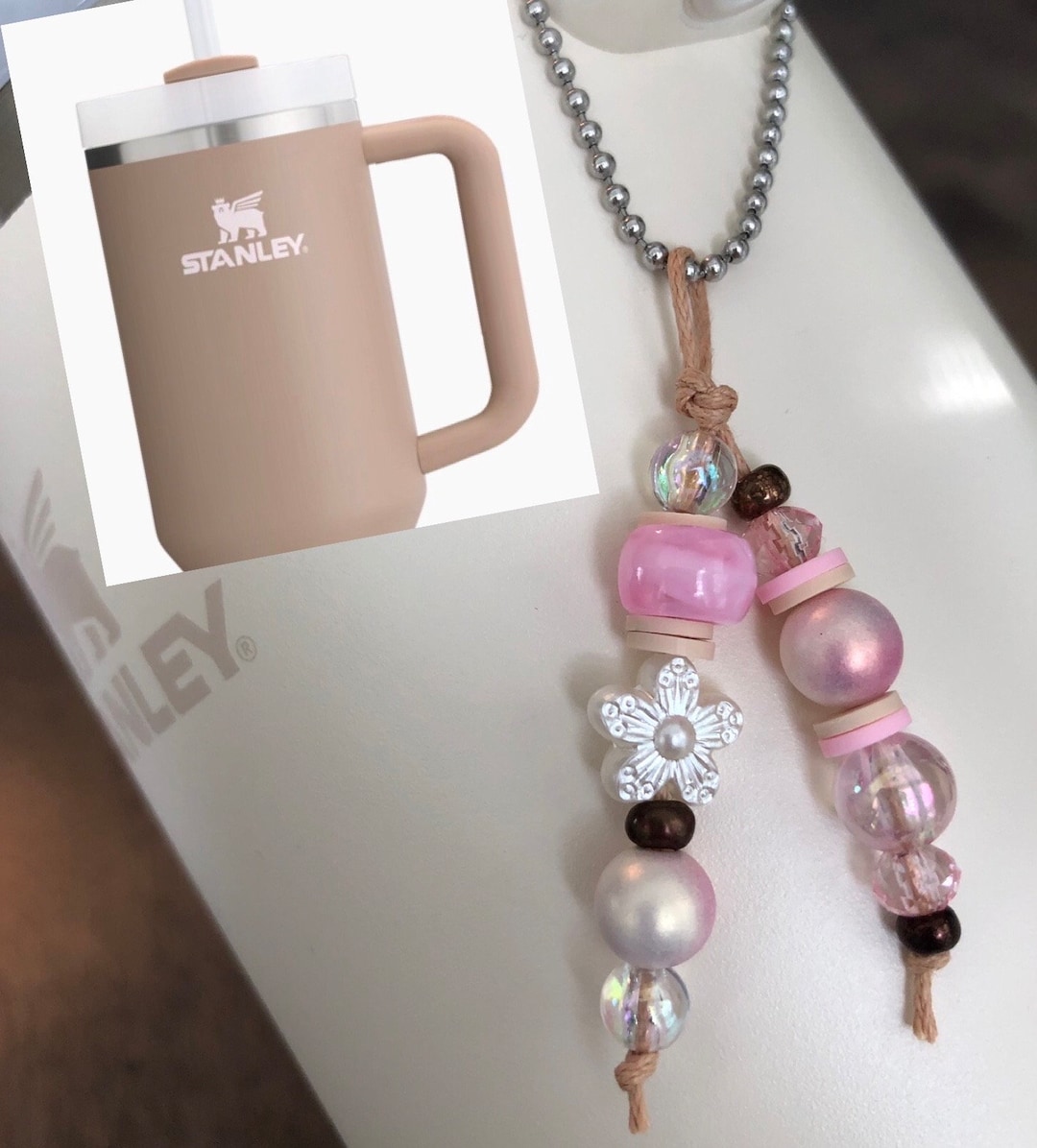 NEW! Almond Rose Stanley Charms, Stanley Accessories, Tumbler Charms ...