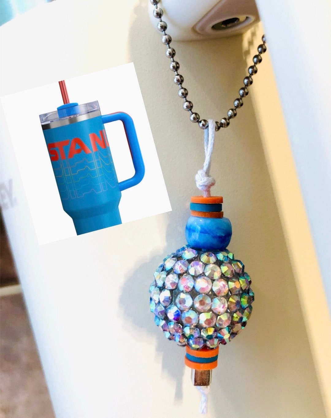 NEW! Azure Reverb Blingy Tumbler Charm, Tumbler Accessories, Stanley ...