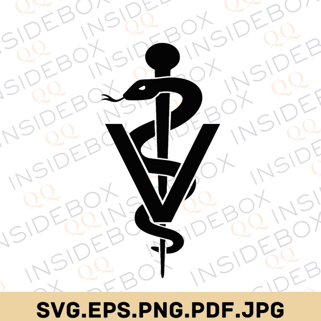 Veterinarian Caduceus SVG File: Vet Logo Design (digital Download) - Etsy