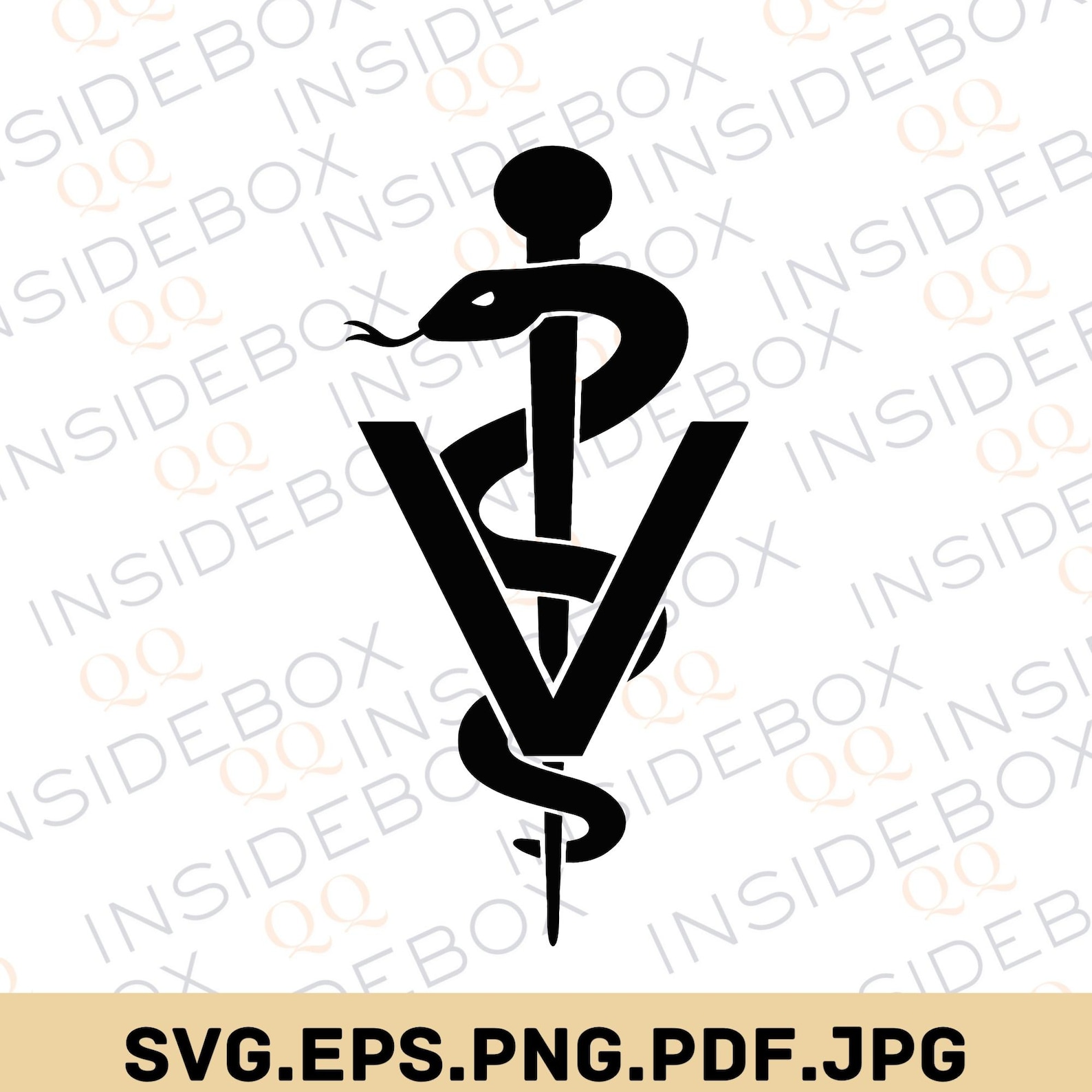 Veterinarian Caduceus SVG File: Vet Logo Design (digital Download) - Etsy