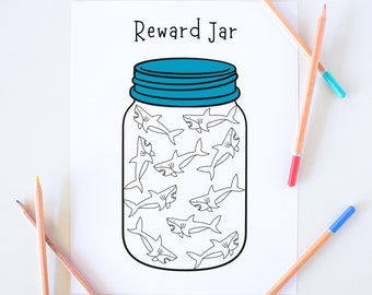 Stars and Moons Reward Jar, Reward Chart Printable, Marble Jar ...