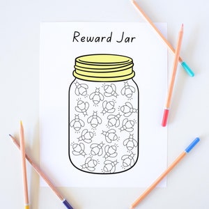 20 Fireflies Reward Jar, Reward Chart, Toddler Reward Jar, Kid Reward ...