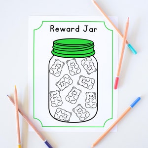 Kids Reward Jar Printable, Reward Chart Printable, Marble Jar Printable ...