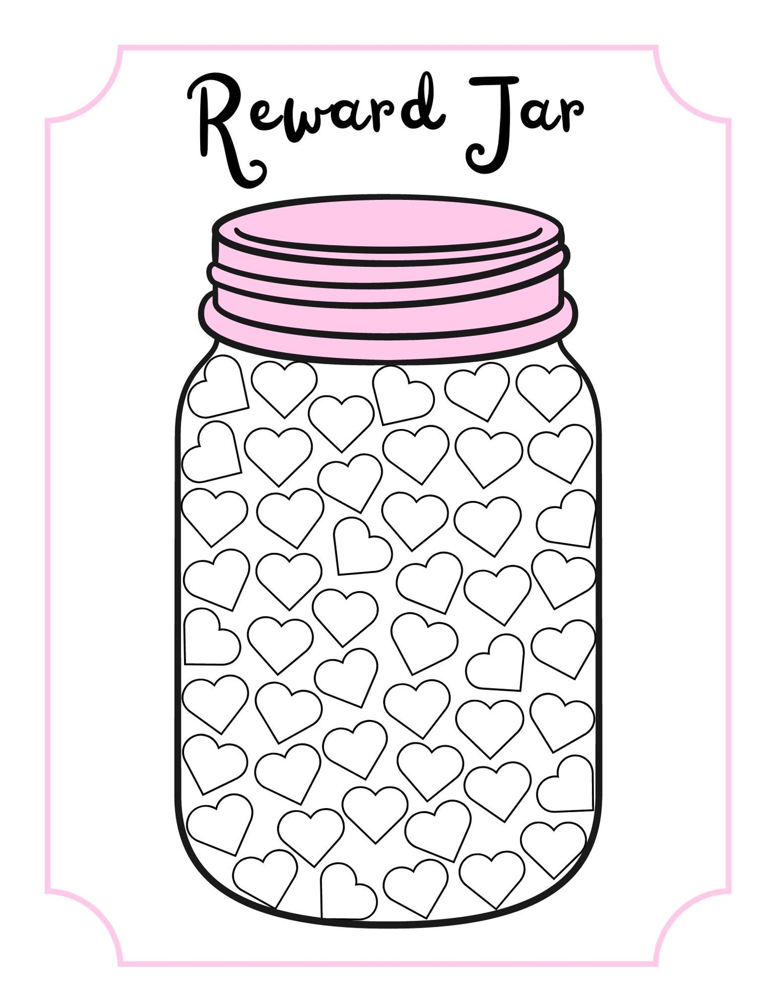 Kids Printable Reward Jar, Kids Reward Chart, Marble Jar, Kids Points ...
