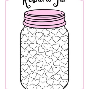 Kids Printable Reward Jar, Kids Reward Chart, Marble Jar, Kids Points ...