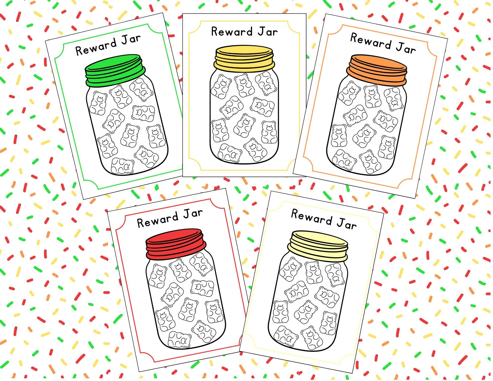 Kids Reward Jar Printable, Kids Reward Chart, Marble Jar, Toddler ...
