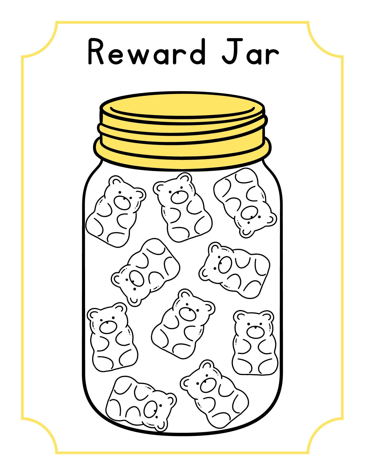 Kids Reward Jar Printable, Kids Reward Chart, Marble Jar, Toddler ...
