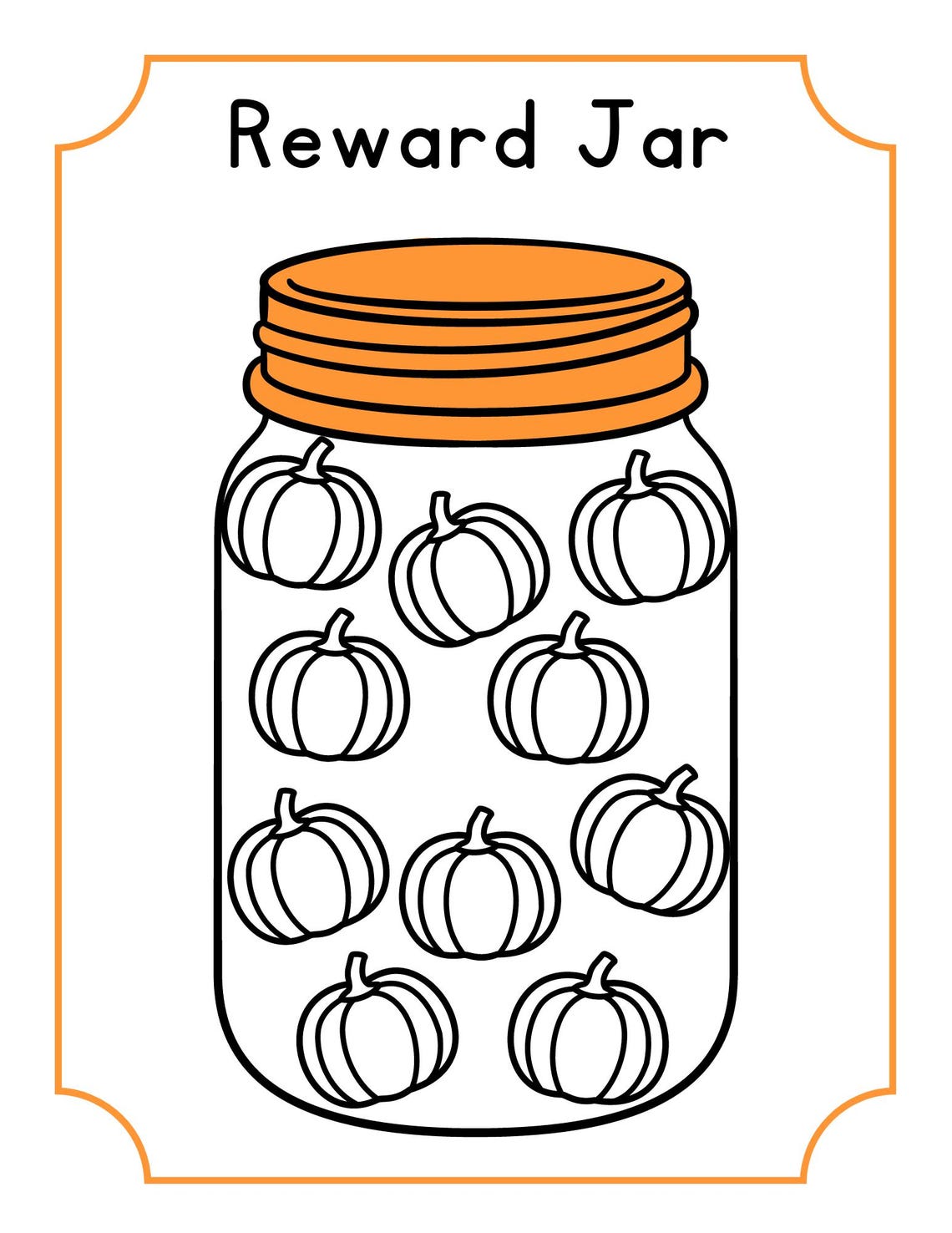 Kids Reward Jar Printable, Kids Reward Chart, Behavior Chart, Toddler ...