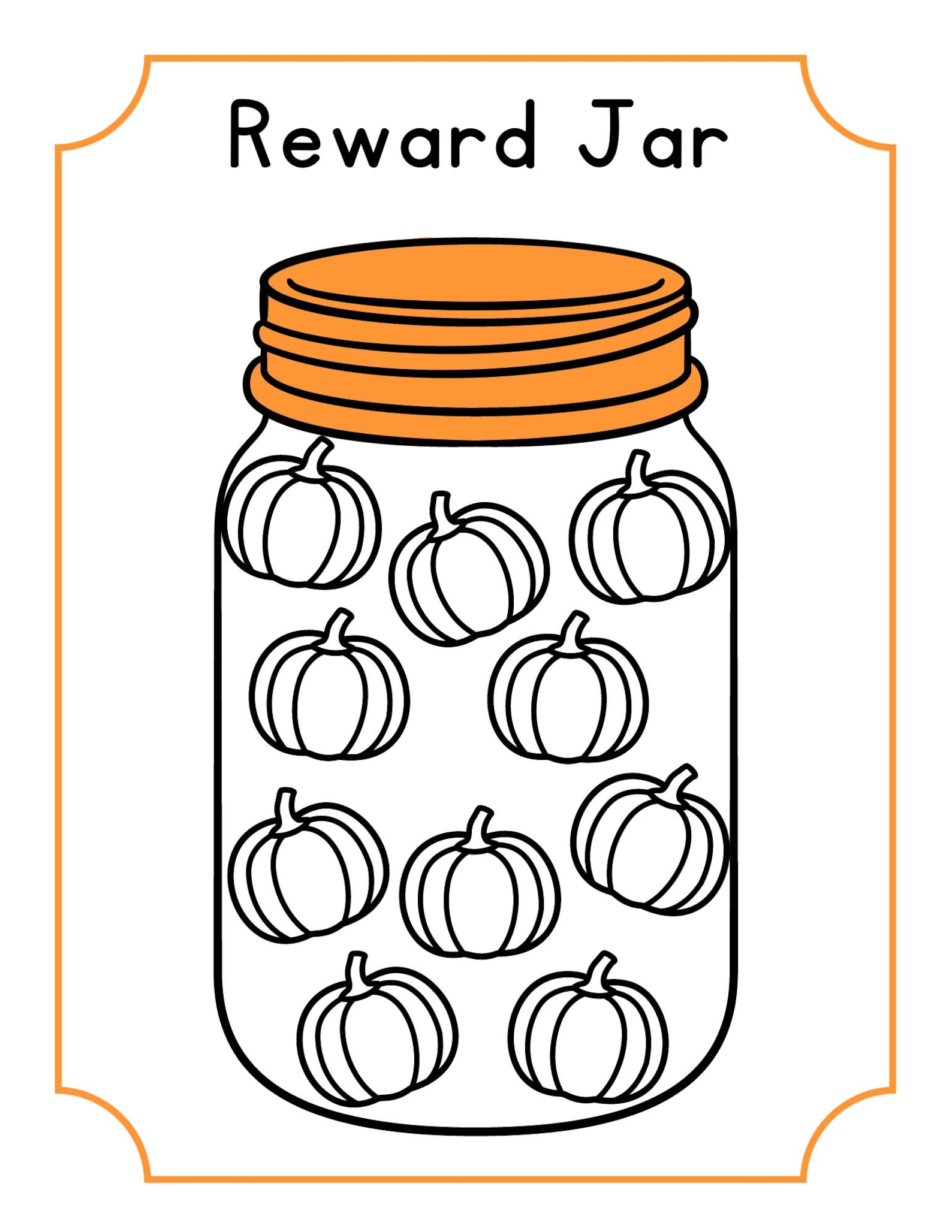 Kids Reward Jar Printable, Kids Reward Chart, Behavior Chart, Toddler ...