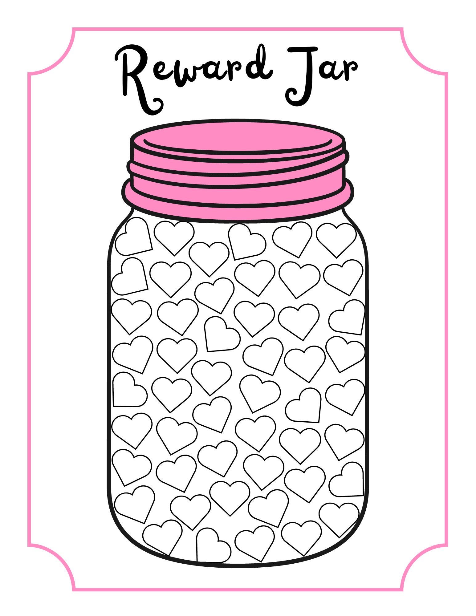 Kids Printable Reward Jar, Kids Reward Chart, Marble Jar, Kids Points ...